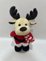 China Interactive Plush Christmas Deer Toy 30cm Singing Dancing Animated Xmas Decoration Gift for sale