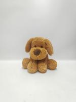 China Microwave Heated Dog Plush Toy 100% PP Cotton Filling Soft Plush Doll for Kids for sale