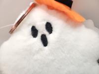 China Halloween White Ghost Plush Keychain 10cm - PP Cotton Filling, Pull-On Closure for Bag Decoration for sale
