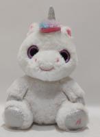 China Unicorn Electric Plush Toy with LED Eyes and Music 30cm Singing Stuffed Animal for sale