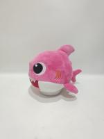 China Cute Shark Baby Electric Plush Toy Spinning Singing Light Up 3 AA Battery for sale