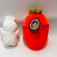 China Customizable Carrot-Shaped Rabbit Plush Toy with Zipper 30cm PP Cotton Filled for sale