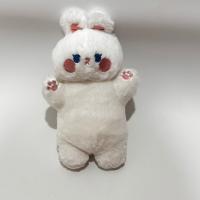 China Customizable Carrot-Shaped Rabbit Plush Toy with Zipper 30cm PP Cotton Filled for sale