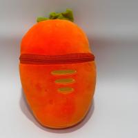 China Customizable Carrot-Shaped Rabbit Plush Toy with Zipper 30cm PP Cotton Filled for sale