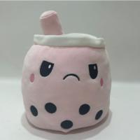 China Custom Logo Double-Sided Reversible Color Milk Tea Cup Plush Toy for sale