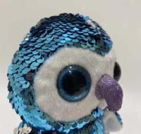 China Hot Selling Voice Recording & Repeating Plush Flip Sequin Penguin Toy for sale