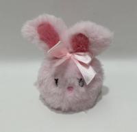 China 100% PP Cotton Plush Bunny Keychain Stress Ball Toy Cute Pink Animal Stuffed Gift 5cm for sale