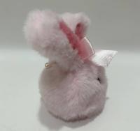 China 100% PP Cotton Plush Bunny Keychain Stress Ball Toy Cute Pink Animal Stuffed Gift 5cm for sale