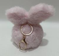 China 100% PP Cotton Plush Bunny Keychain Stress Ball Toy Cute Pink Animal Stuffed Gift 5cm for sale
