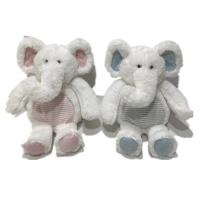 China Customizable Small Elephant Plush Toy with Rattle Paper 20cm Soft Stuffed Animal for sale