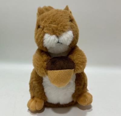 China Recordable Squirrel Plush Toy 30cm Custom OEM Voice Recording Stuffed Animal for sale