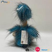 China Custom Blue Peacock Fluff Ostrich Plush Toy 30cm Soft Stuffed Animal Gift for sale