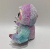China Custom Logo Recording Repeating Sloth Plush Toy 30cm Purple Pink Tie-Dye Moves Left Right for sale