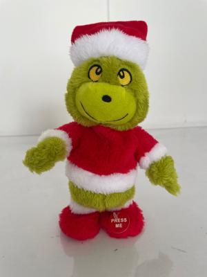 China Recording Repeating Walking Stuffed Green Monster Plush Toy 2 Pack Christmas Gift for sale