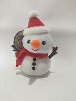 China Christmas Recording Repeating Snowman Plush Toy 3 AAA Battery Powered Gift for Kids for sale
