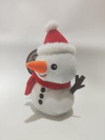 China Christmas Recording Repeating Snowman Plush Toy 3 AAA Battery Powered Gift for Kids for sale