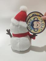 China Christmas Recording Repeating Snowman Plush Toy 3 AAA Battery Powered Gift for Kids for sale