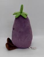 China Purple Eggplant Recording Plush Toy 100% PP Cotton Filling 30cm Talking Stuffed Animal for sale