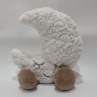 China Plush Sleeping Moon Toy with Breathing Effect and LED Light for Kids for sale