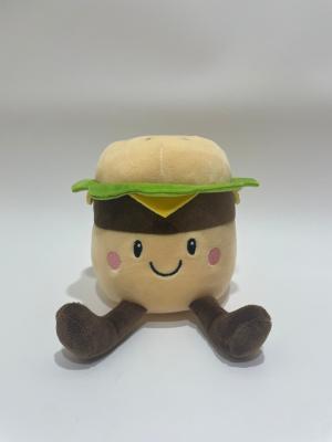 China 7 Pcs Assorted Burger Plush Toys Cute Food Stuffed Animals for Kids Home Decoration 20cm for sale