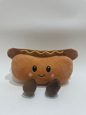 China 7 Pcs Assorted Hotdog Plush Toys Cute Food Stuffed Animals for Kids Home Decoration 100 PP Cotton for sale