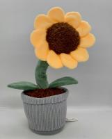 China Sunflower Recording Plush Toy 30cm Plush Material 100% PP Cotton Voice Repeating for sale