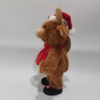 China Singing & Dancing Christmas Highland Cow Plush Toy for sale