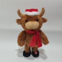 China Singing & Dancing Christmas Highland Cow Plush Toy for sale