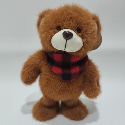 China Interactive Singing Walking Bear Plush Toy 30cm Soft Plush with Music and Motion for sale