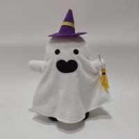 China Halloween White Ghosts Wearing Hats and Carrying Brooms for sale