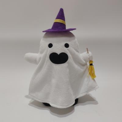 China Halloween White Ghosts Wearing Hats and Carrying Brooms for sale