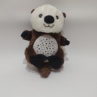 China Musical Plush Otter Light Projector Toy for sale