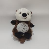 China Musical Plush Otter Light Projector Toy for sale