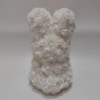 China Valentine Rose Bunny Plush Toy 30cm Soft Cute Romantic Gift for Couples for sale