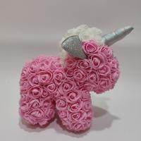 China Valentine Rose Unicorn Plush Toy Romantic Gift 30cm Soft PP Cotton Filled for sale