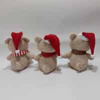 China 3 Assorted Christmas Plush Bears Soft Holiday Teddy Bear Gift Set for sale
