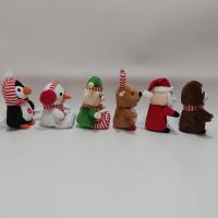 China 6 Assorted Christmas Plush Toys with Singing & Lighting Functions for sale