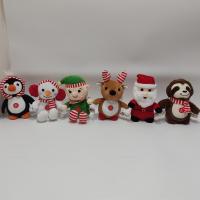 China 6 Assorted Christmas Plush Toys with Singing & Lighting Functions for sale
