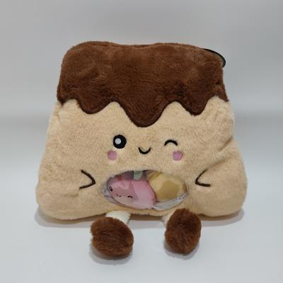 China Cute Transparent PVC Fruit Pudding Pillow with Colorful Mini Fruits Inside for sale