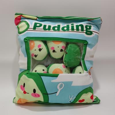 China Transparent PVC Avocado Pudding Pillow with Cute Avocado Filling for sale