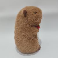 China Interactive Feeding Capybara Plush Toy with Strawberry & Sound Effect for sale