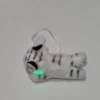 China Magnetic Light-Up White Tiger Shoulder Plush Toy with Glowing Feature for sale