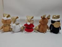 China 5 Assorted Golden Christmas Plush Toys Soft Stuffed Holiday Collection 20cm for sale