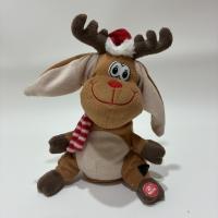 China Christmas Shaking Ears Reminder Plush Toy with Music for sale