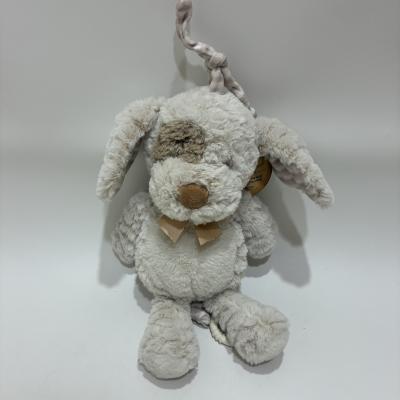 China Custom Plush Rabbit Infant Music Box Soft Baby Sleep Soother Plush Toy 30cm for sale