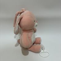 China Custom Plush Pink Rabbit Infant Music Box Soft Baby Sleep Soother 30cm for sale