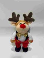China Singing & Dancing Christmas Deer Plush Toy With Music for sale