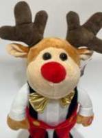 China Singing & Dancing Christmas Deer Plush Toy With Music for sale
