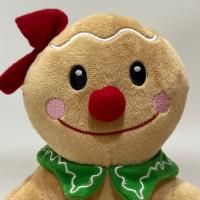 China Singing & Dancing Christmas Gingerbread Plush Toy With Music for sale