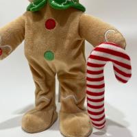 China Singing & Dancing Christmas Gingerbread Plush Toy With Music for sale